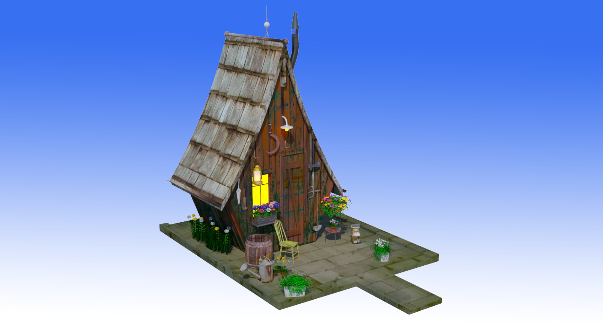 Fancy Hut Model - TurboSquid 1290243