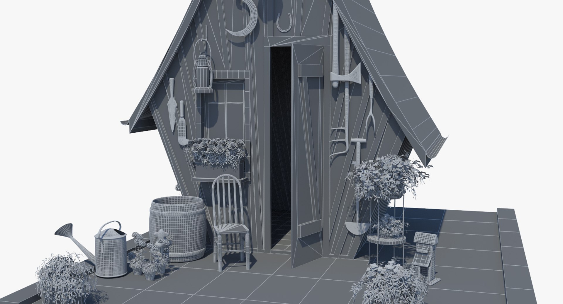 Fancy Hut Model - TurboSquid 1290243