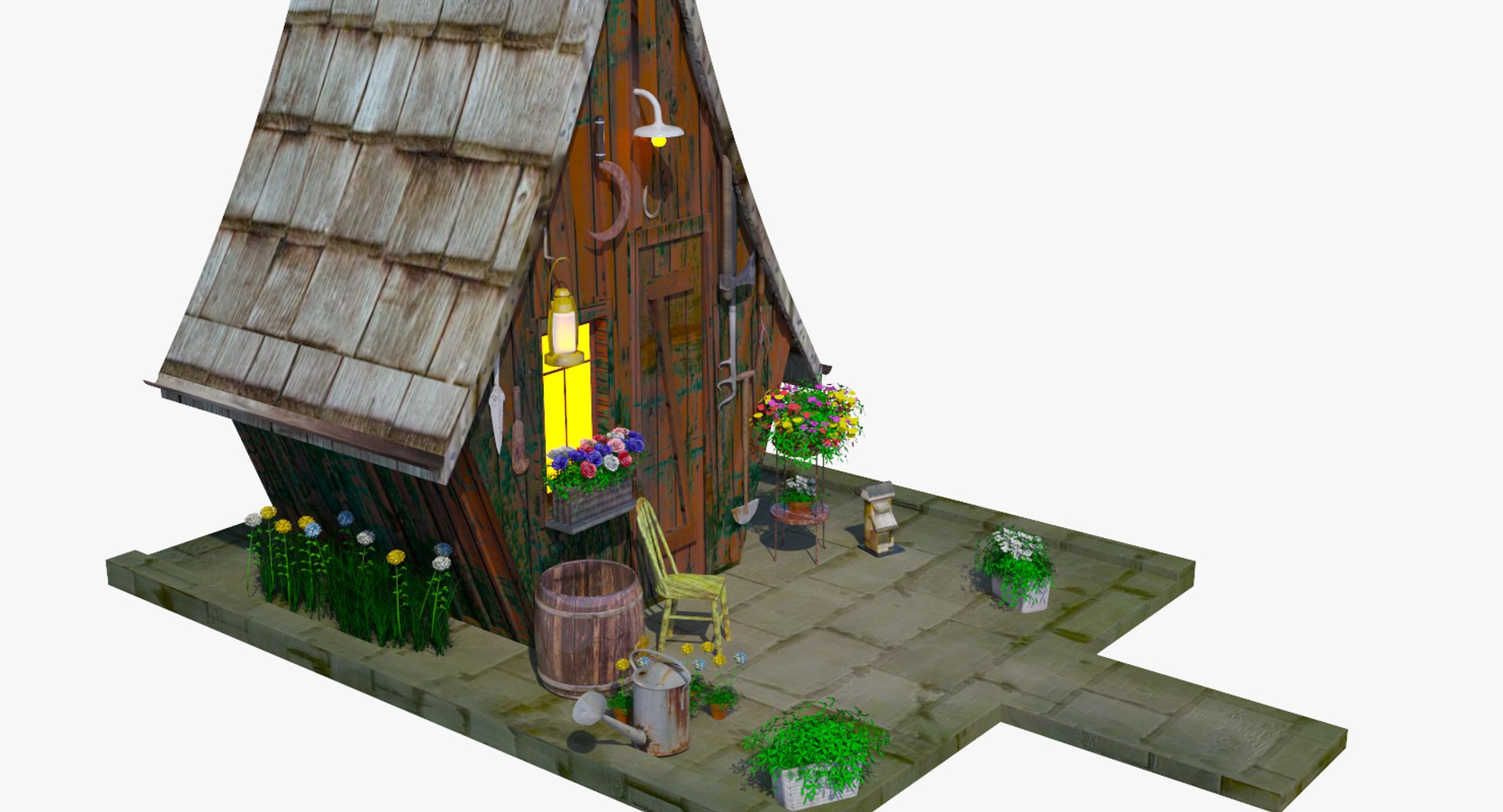 Fancy Hut Model - TurboSquid 1290243