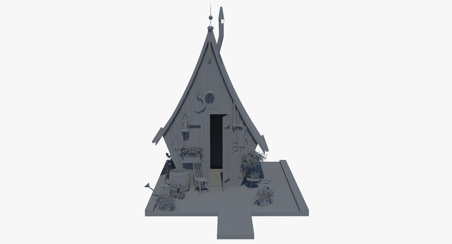 Fancy Hut Model - TurboSquid 1290243
