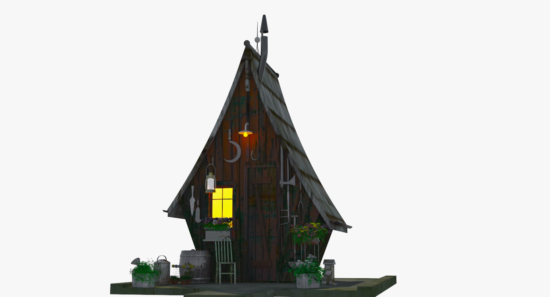 Fancy Hut Model - TurboSquid 1290243