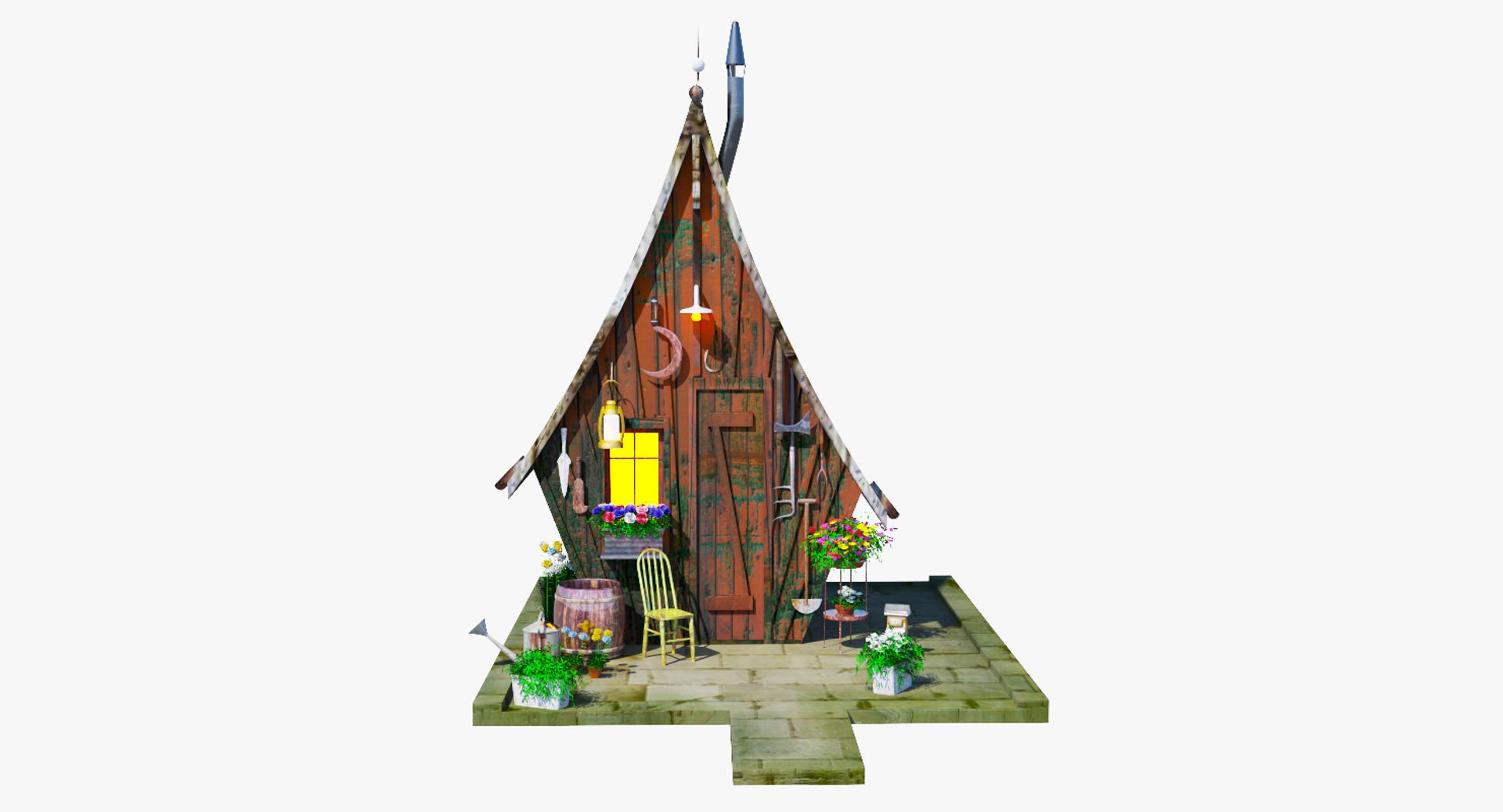 Fancy Hut Model - TurboSquid 1290243