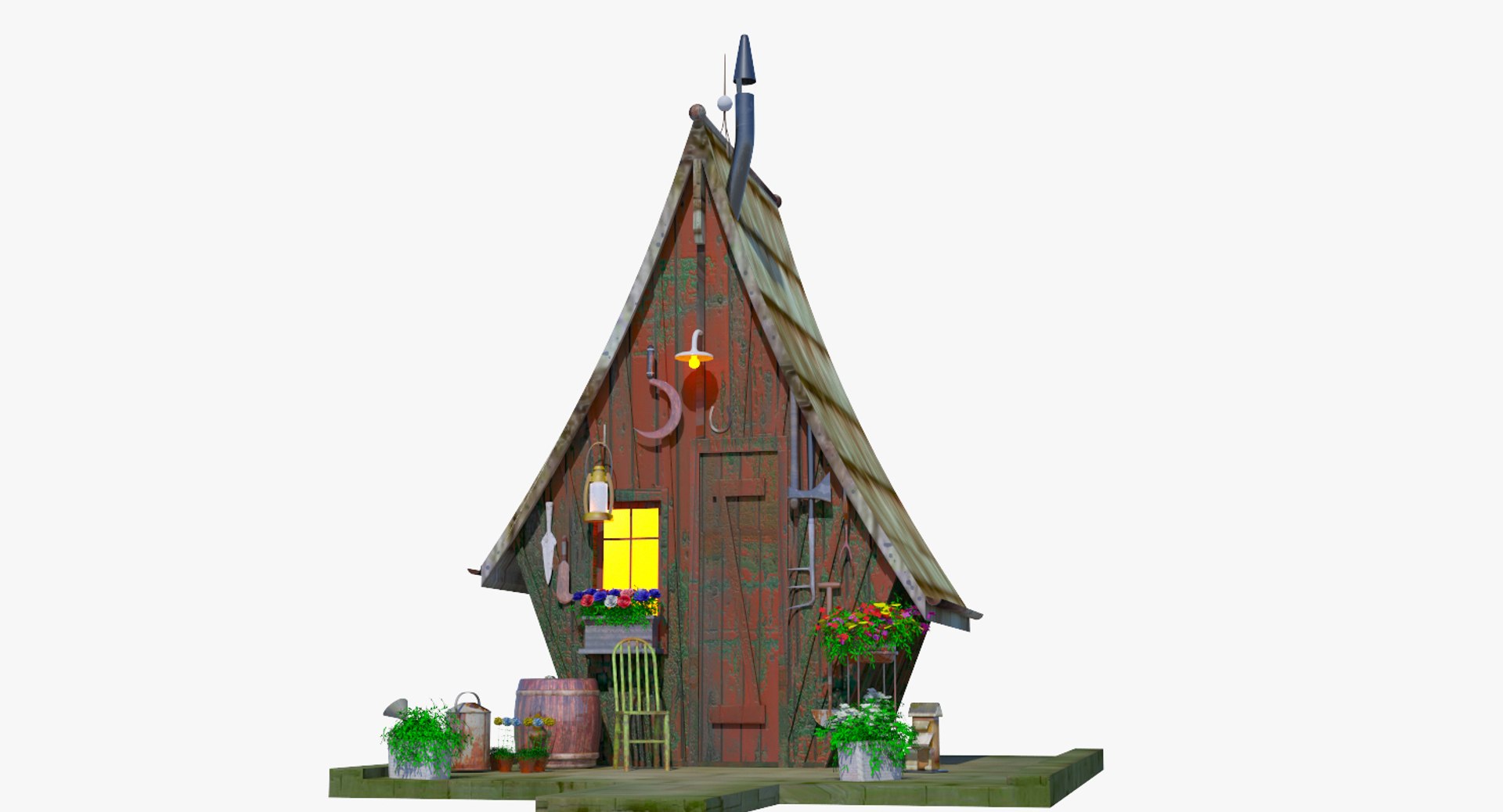 Fancy Hut Model - TurboSquid 1290243