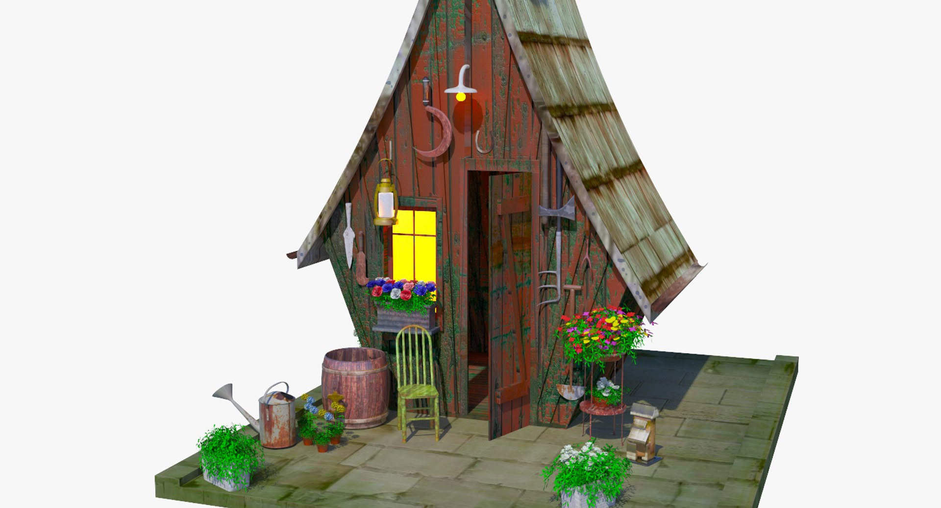 Fancy Hut Model - TurboSquid 1290243