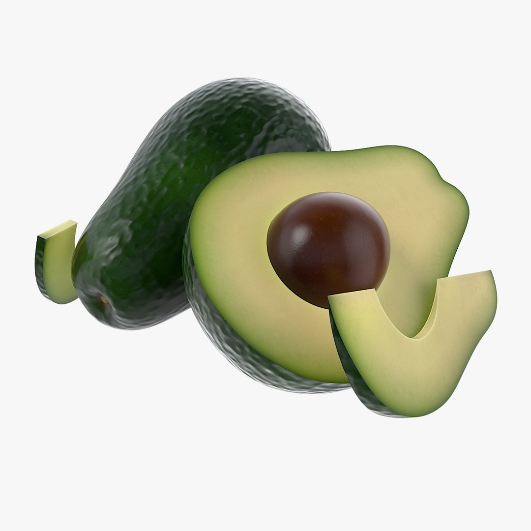 modelo 3d Cartoon Avocado - TurboSquid 2074426