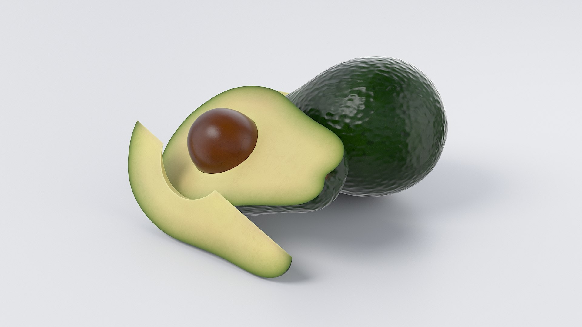 3D Cartoon Avocado - TurboSquid 2074426