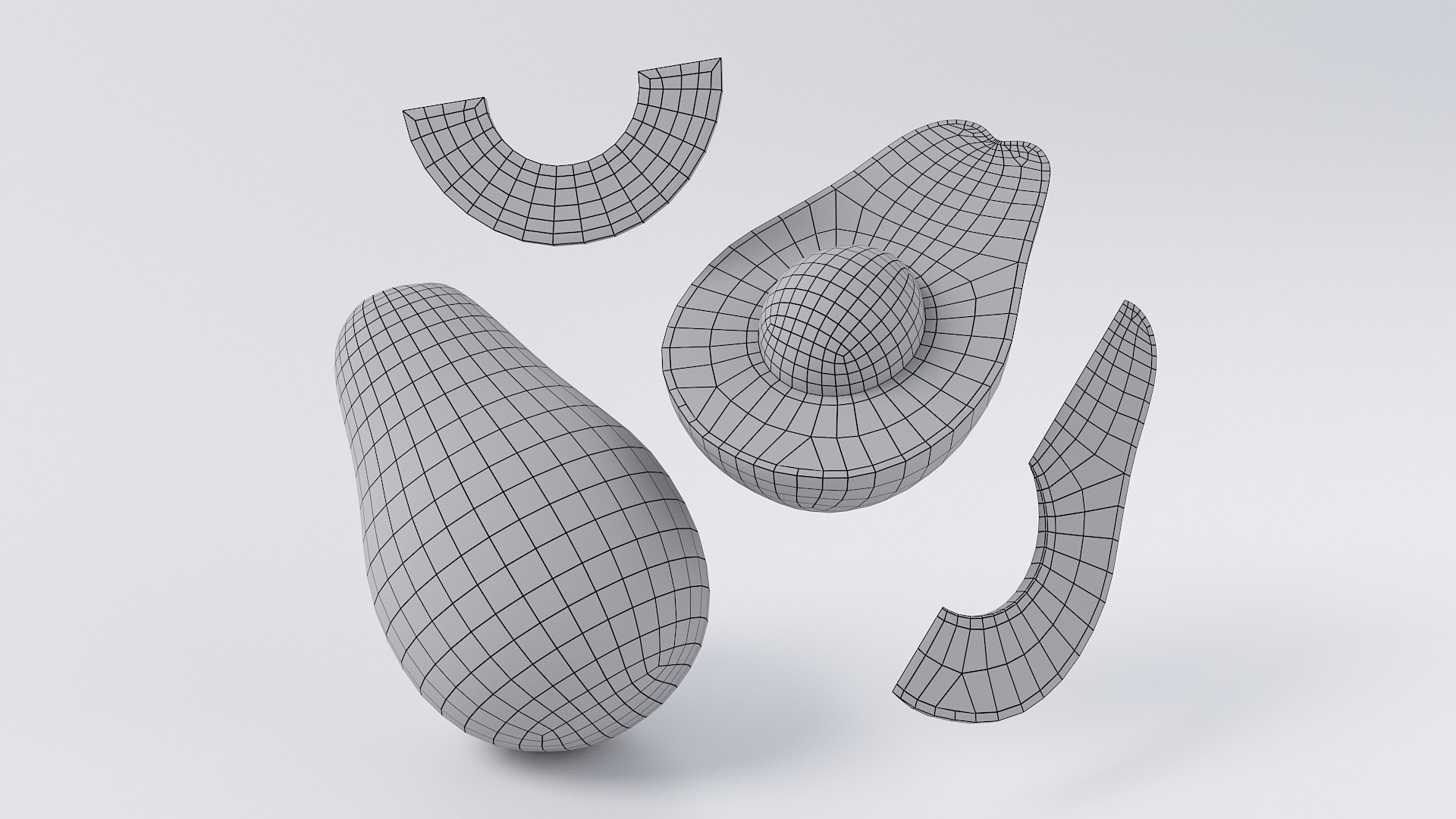 3D Cartoon Avocado - TurboSquid 2074426