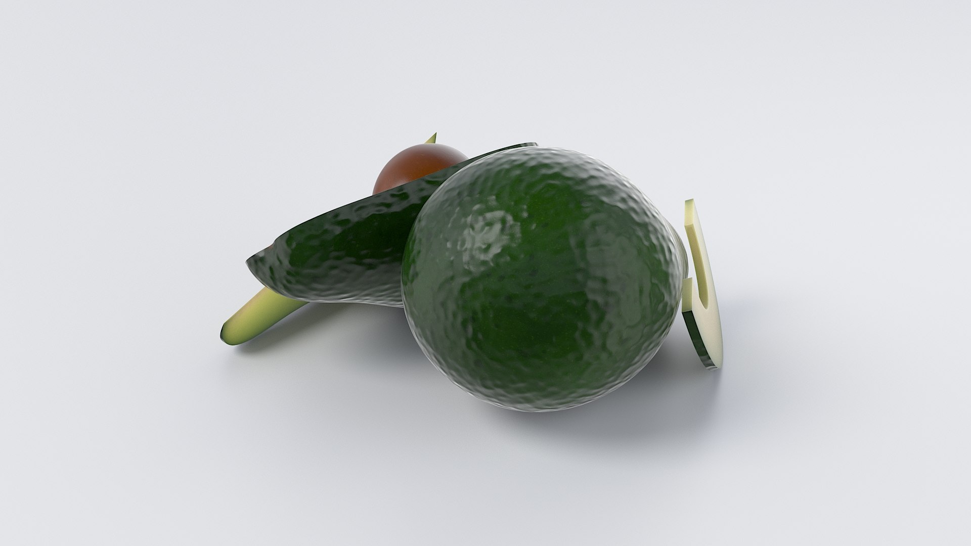 3D Cartoon Avocado - TurboSquid 2074426