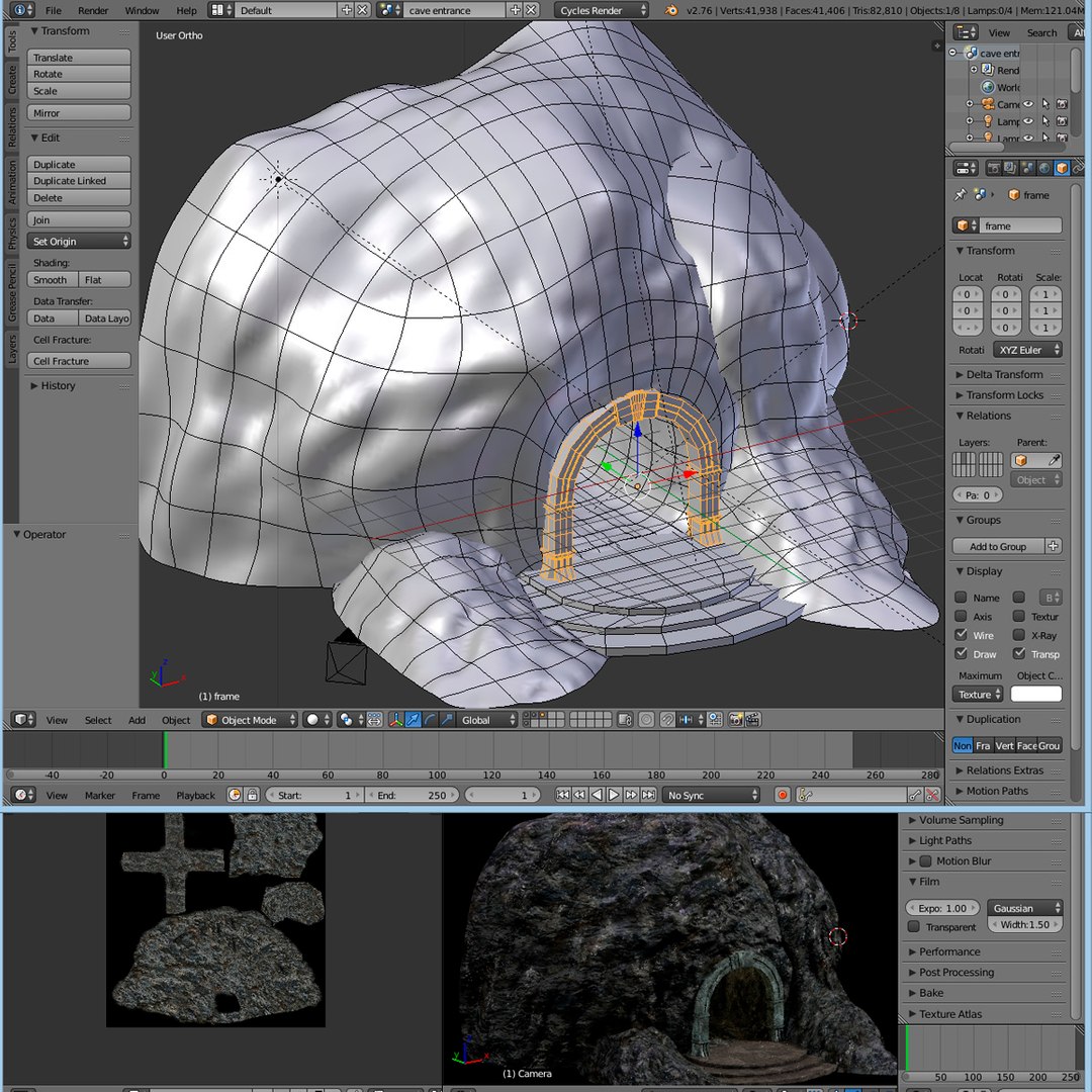 Cave Entrance 3d Model