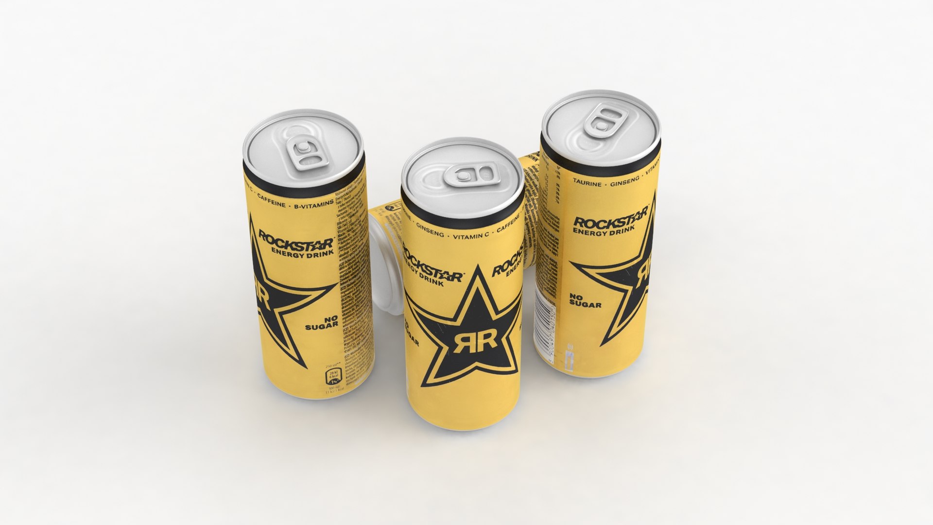 3D Beverage Can Rockstar Energy Drink No Sugar 250ml 2024 Model ...