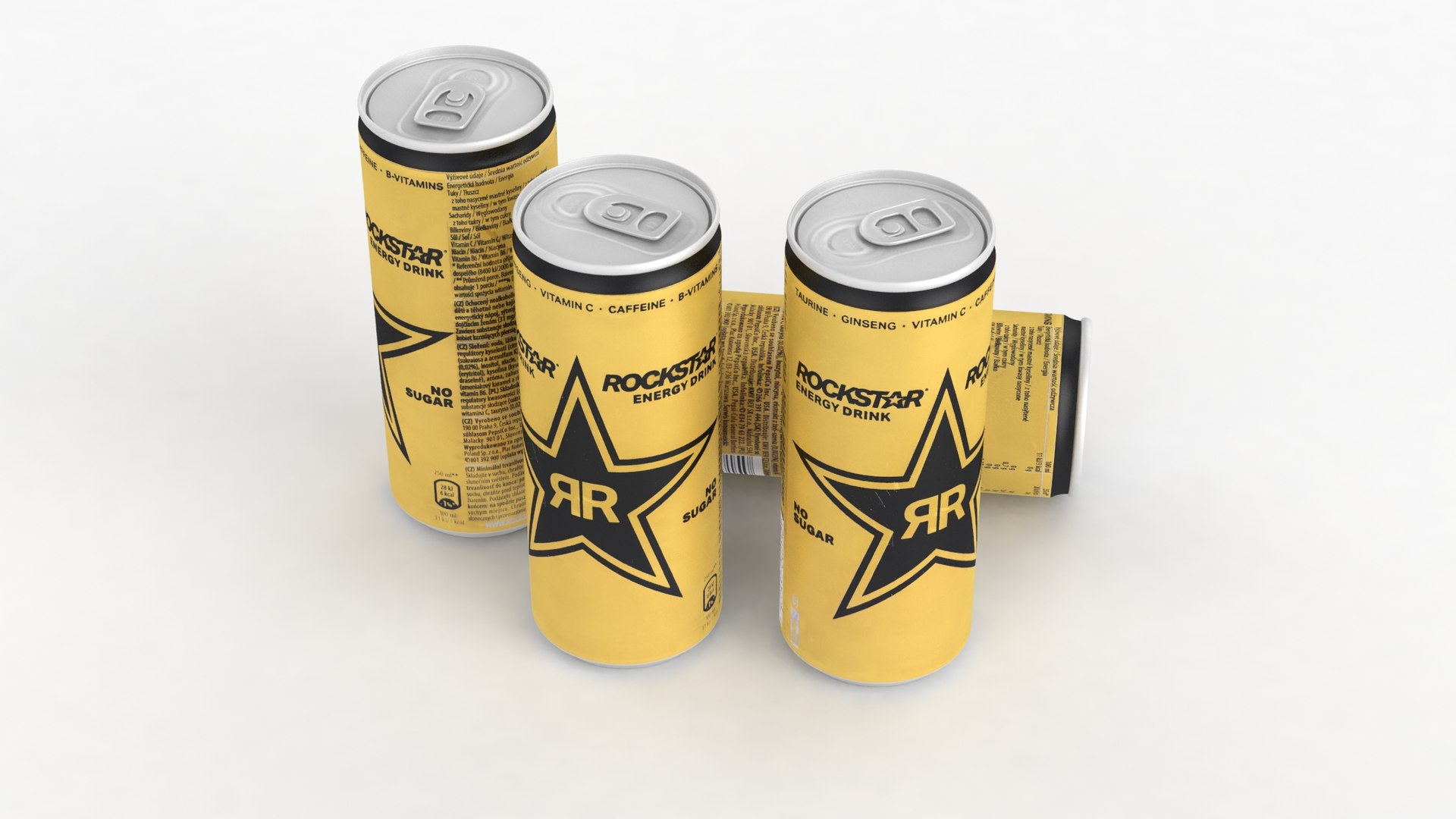 3D Beverage Can Rockstar Energy Drink No Sugar 250ml 2024 Model ...