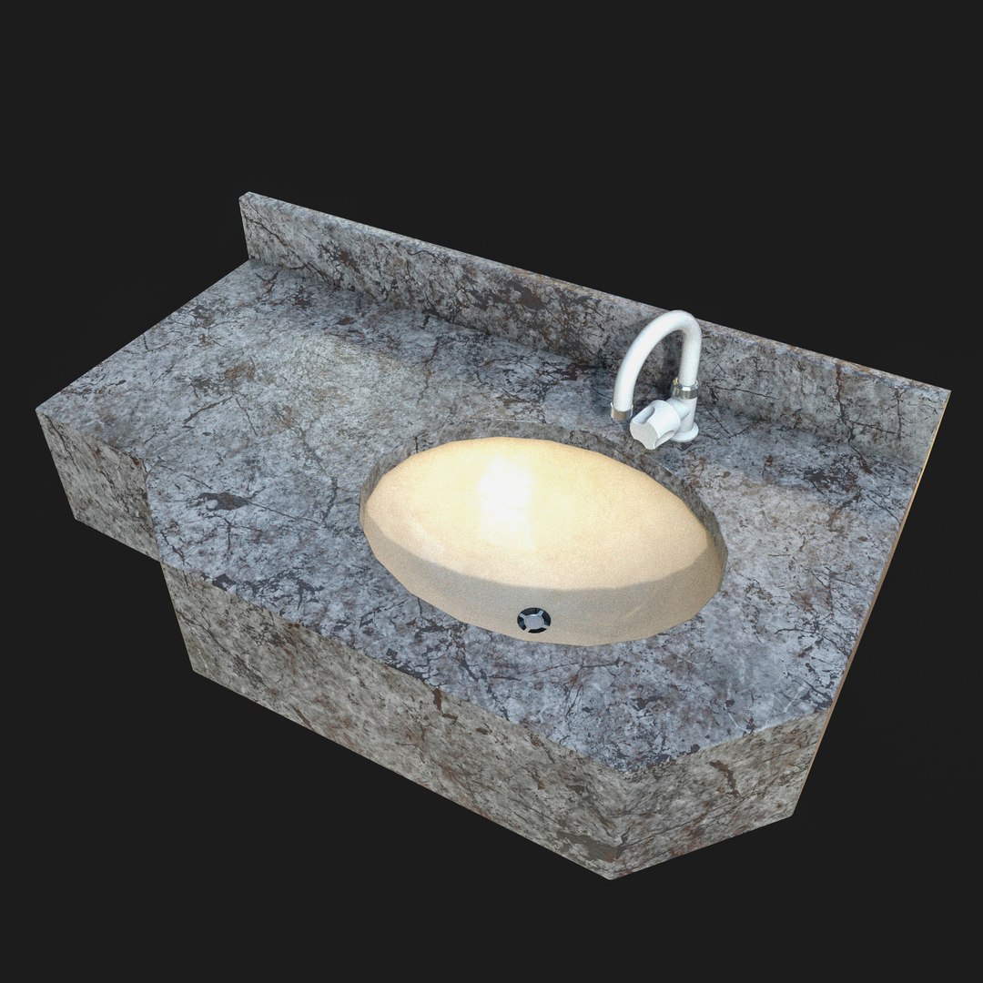 3D Model Marble Sink - Low Poly - Game Ready - TurboSquid 1785069