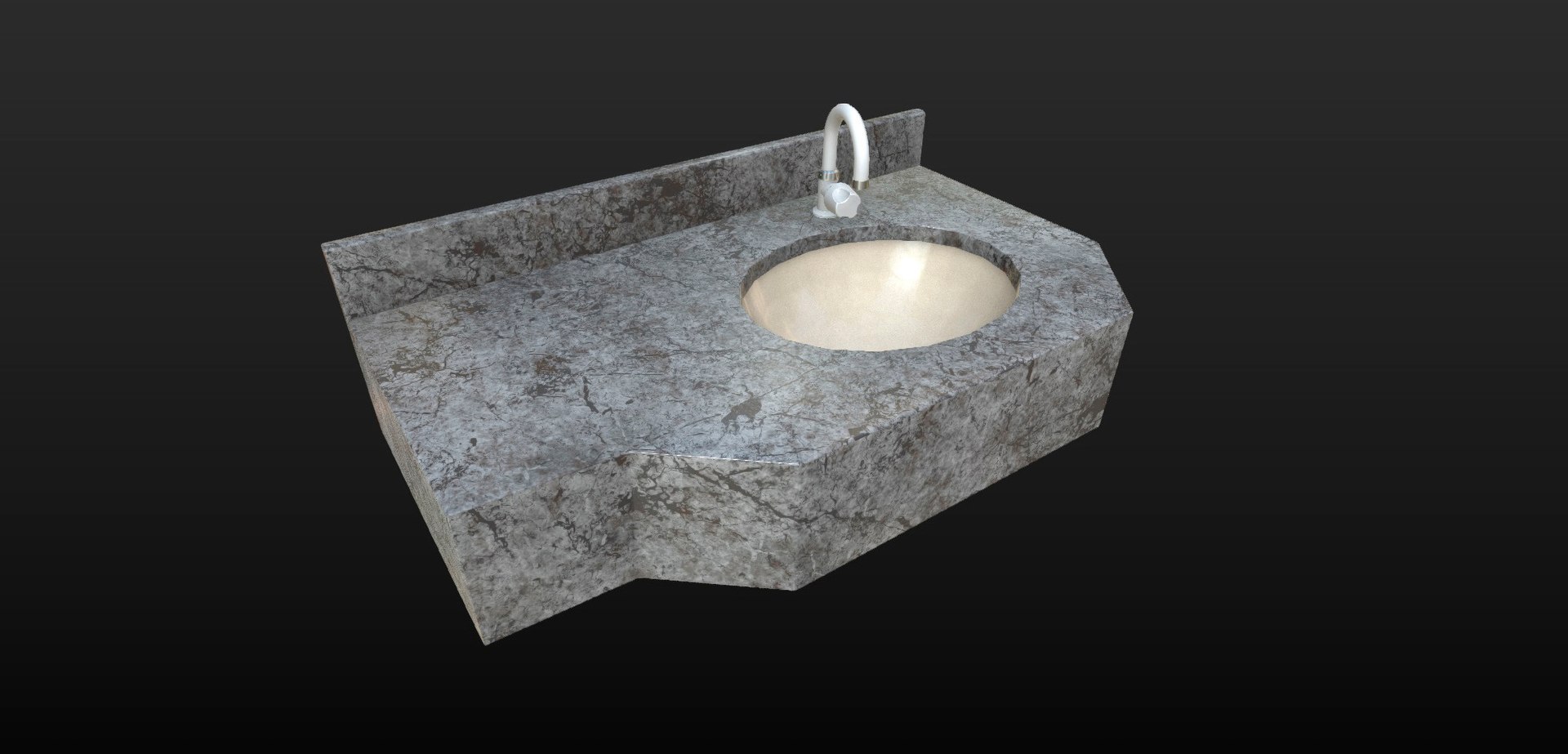 3D Model Marble Sink - Low Poly - Game Ready - TurboSquid 1785069