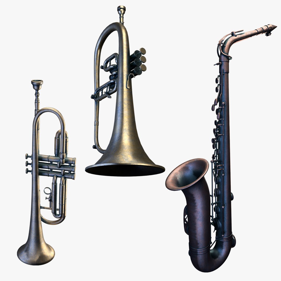 Saxophone Pipe French Horn High-poly 3D Model - TurboSquid 2379990