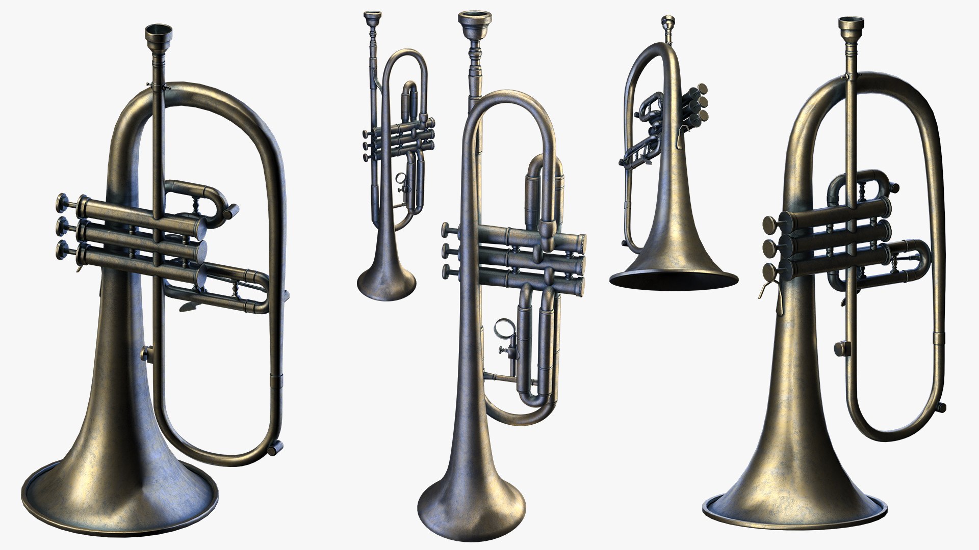 Saxophone Pipe French Horn High-poly 3D Model - TurboSquid 2379990