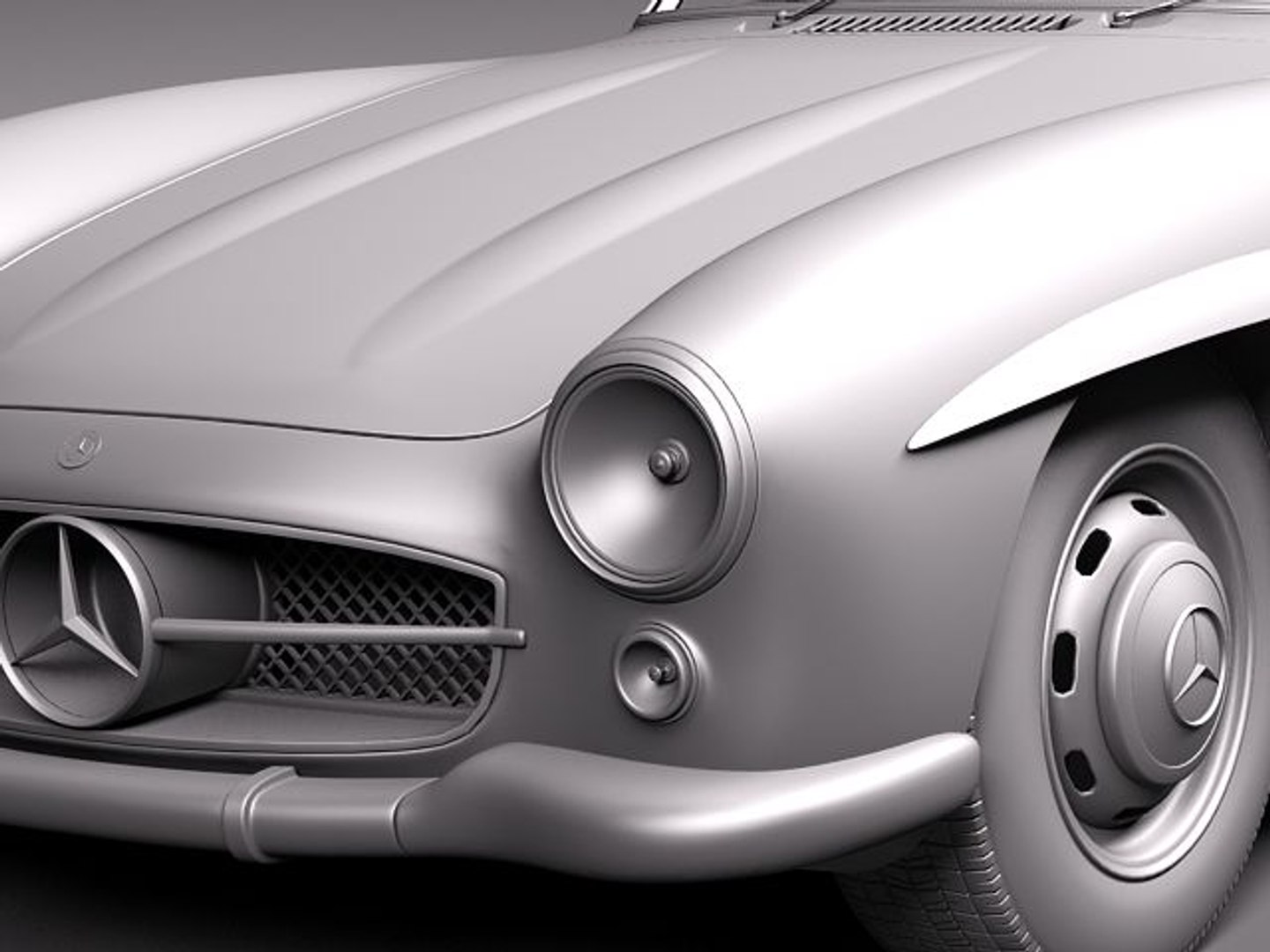 Mercedes Benz 300 Sl 3d Model