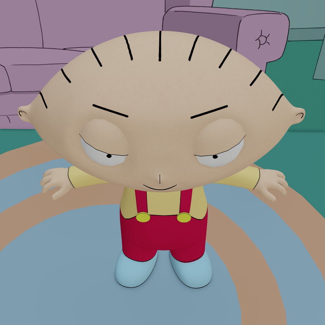 3D Model Stewie Griffin From Family Guy Rigged - TurboSquid 1793644