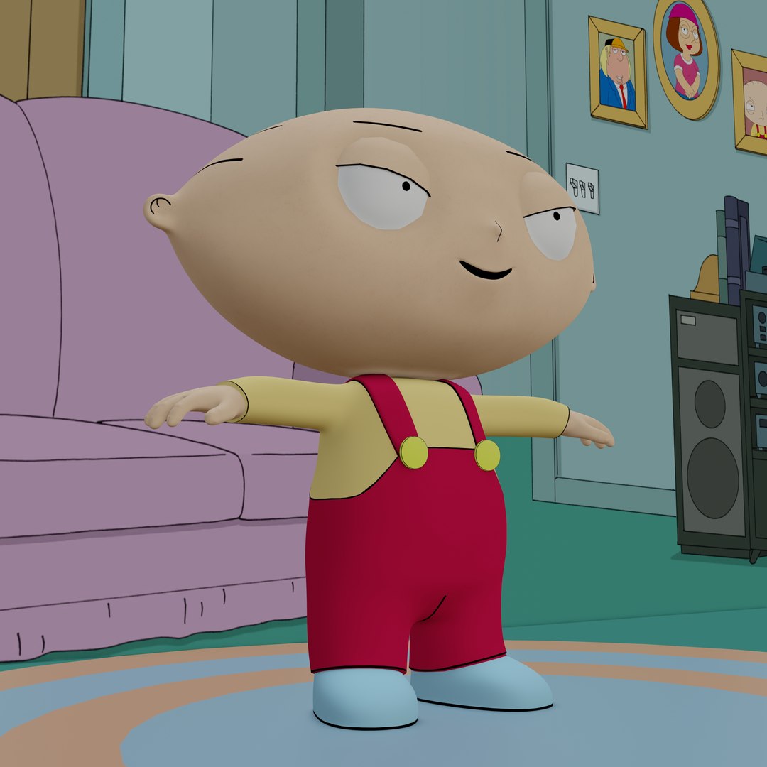 3D Model Stewie Griffin From Family Guy Rigged - TurboSquid 1793644