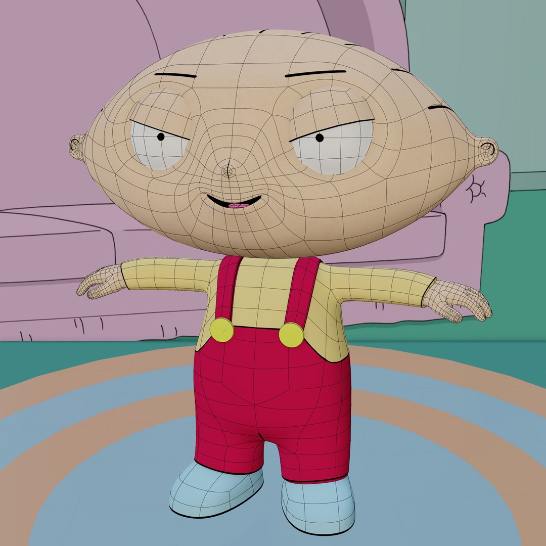 3D Model Stewie Griffin From Family Guy Rigged - TurboSquid 1793644