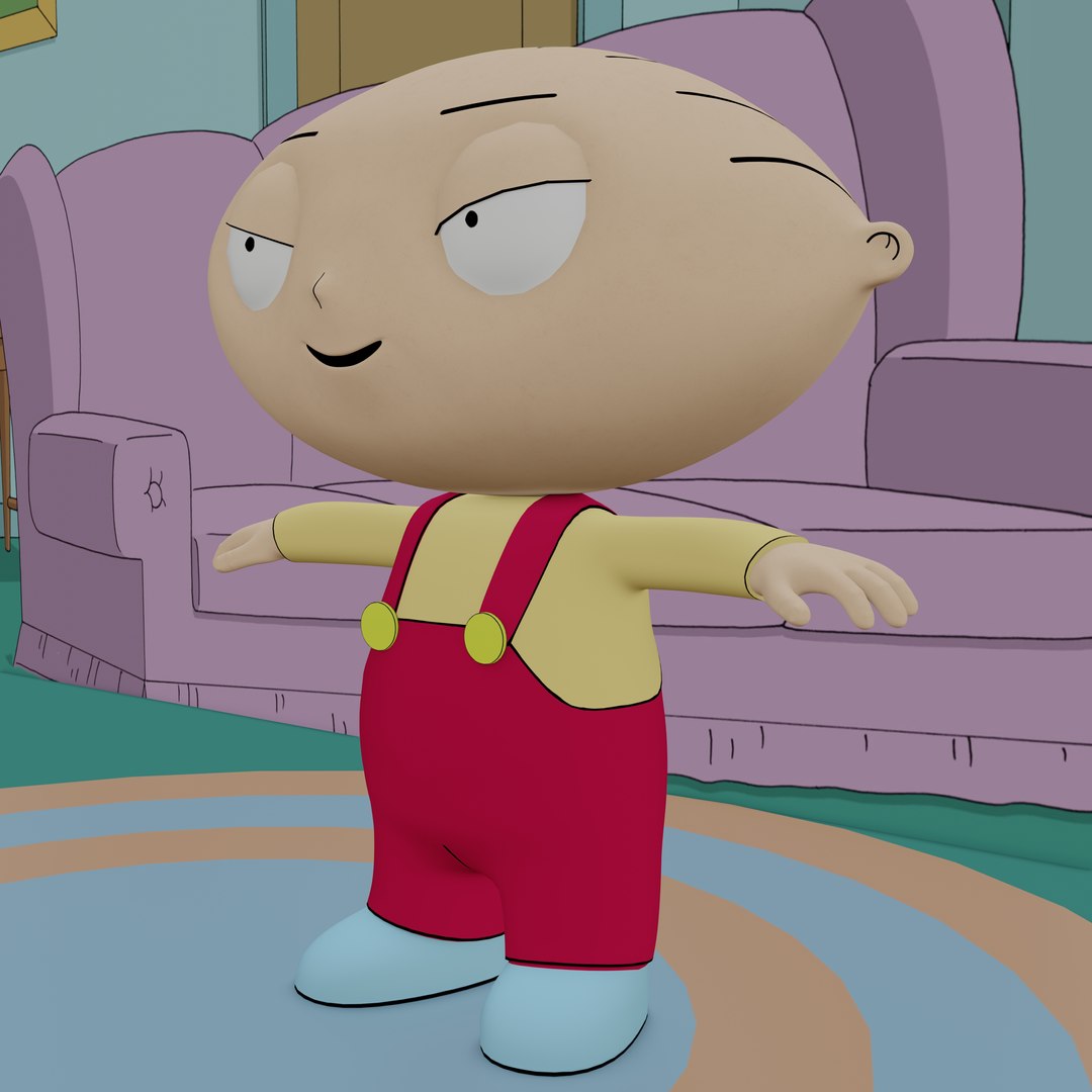 3D Model Stewie Griffin From Family Guy Rigged - TurboSquid 1793644