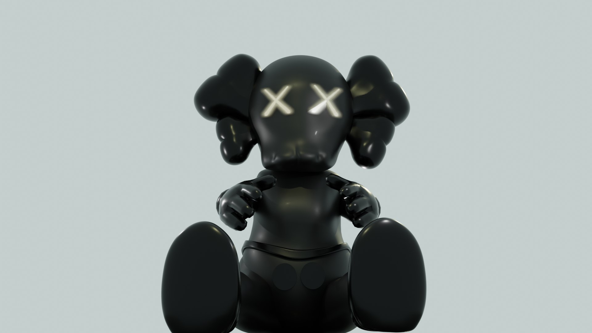 Black Kaws Golden Eyes 3D - TurboSquid 1657723