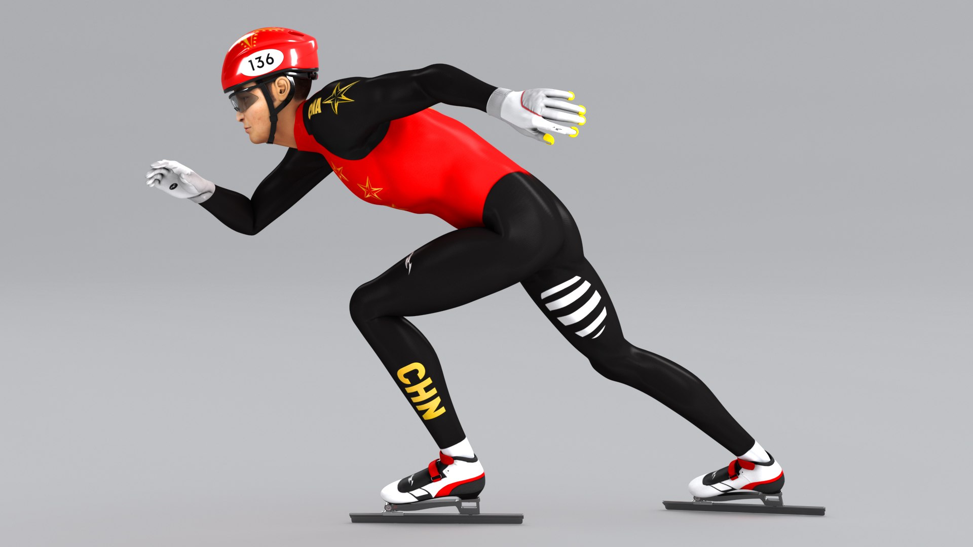 Animations Speed Skater 3D - TurboSquid 1465965