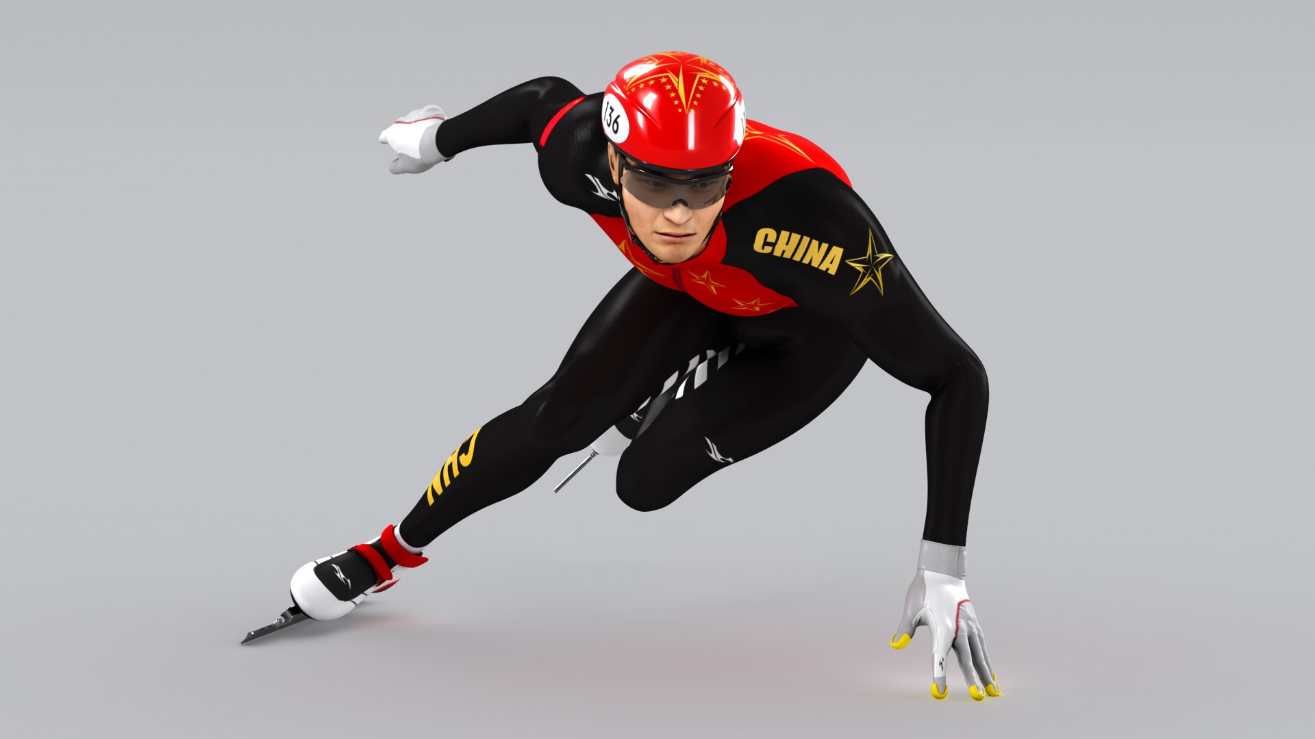 Animations Speed Skater 3D - TurboSquid 1465965