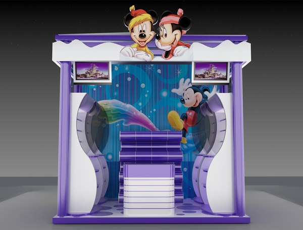 3d model stand exhibition booth