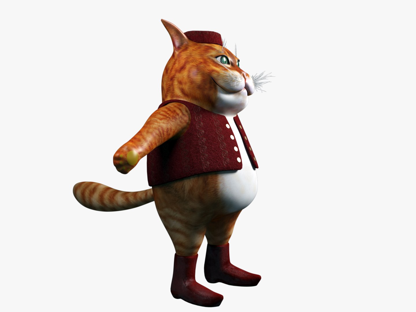3D Cartoon Fat Cat Model - TurboSquid 1151418