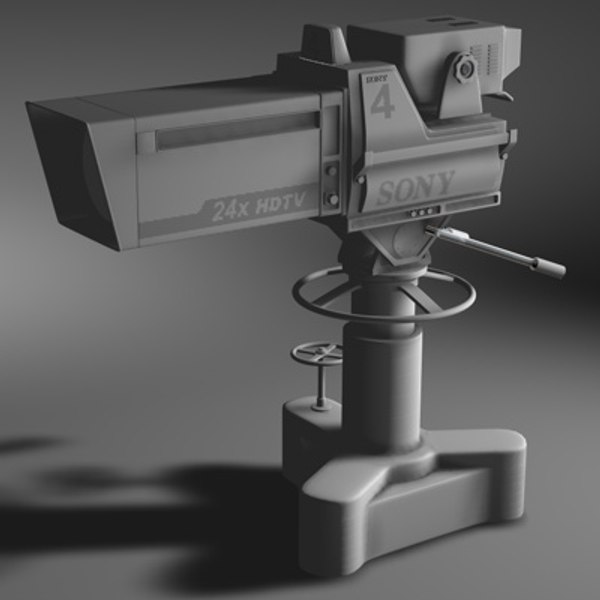 modern studio tv camera 3d model
