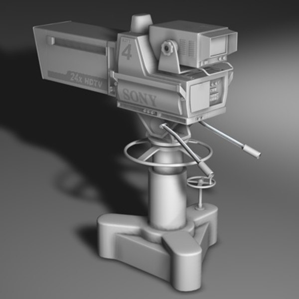 modern studio tv camera 3d model