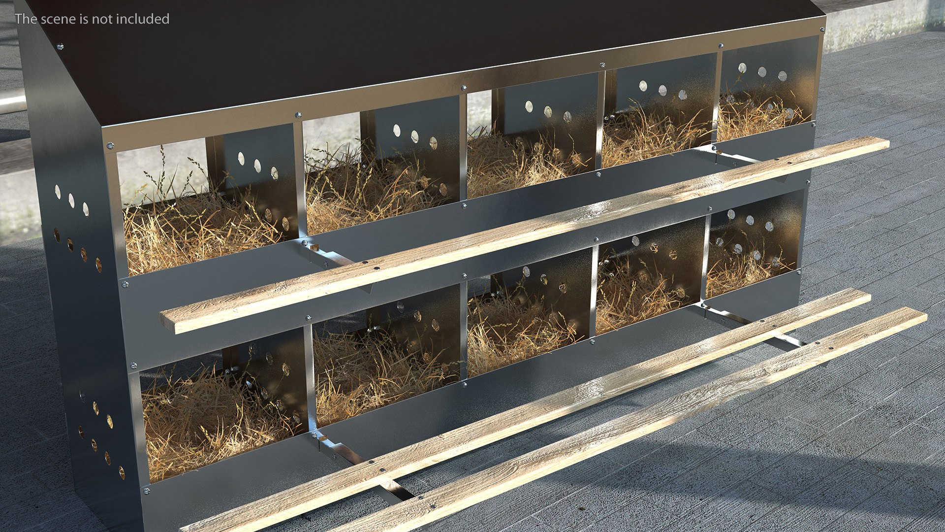 3D 10-Hole Metal Chicken Nesting Box - TurboSquid 2074552