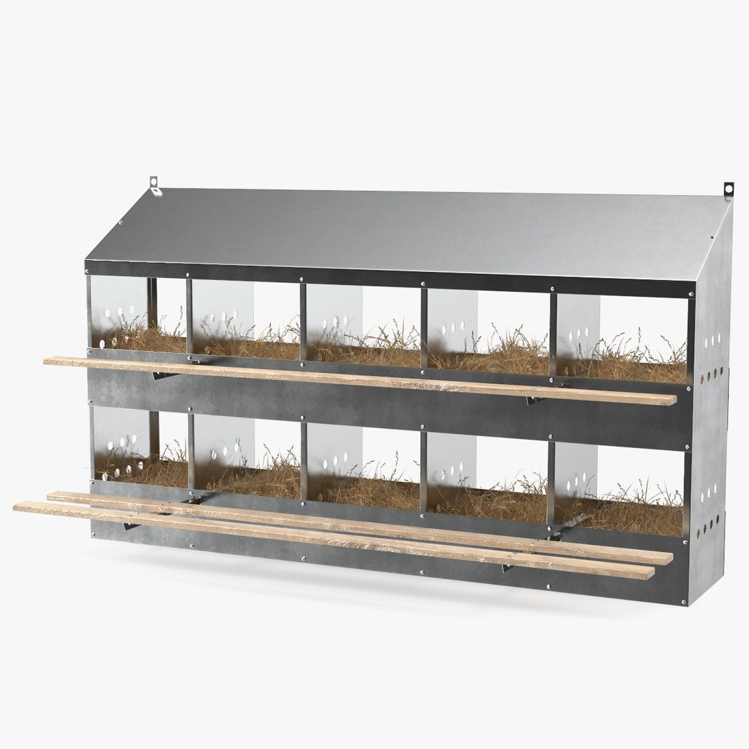 3D 10-Hole Metal Chicken Nesting Box - TurboSquid 2074552