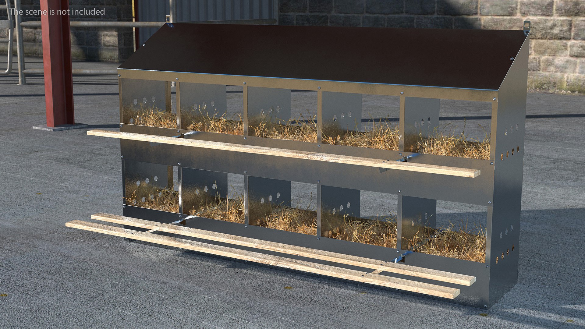 3D 10-Hole Metal Chicken Nesting Box - TurboSquid 2074552