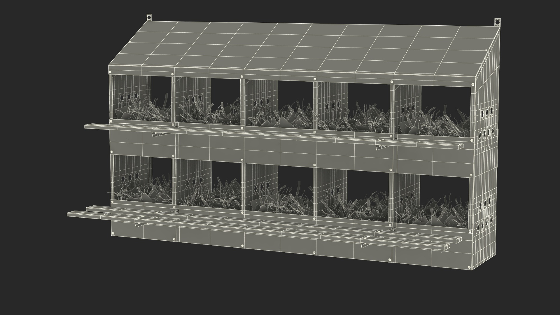 3D 10-Hole Metal Chicken Nesting Box - TurboSquid 2074552