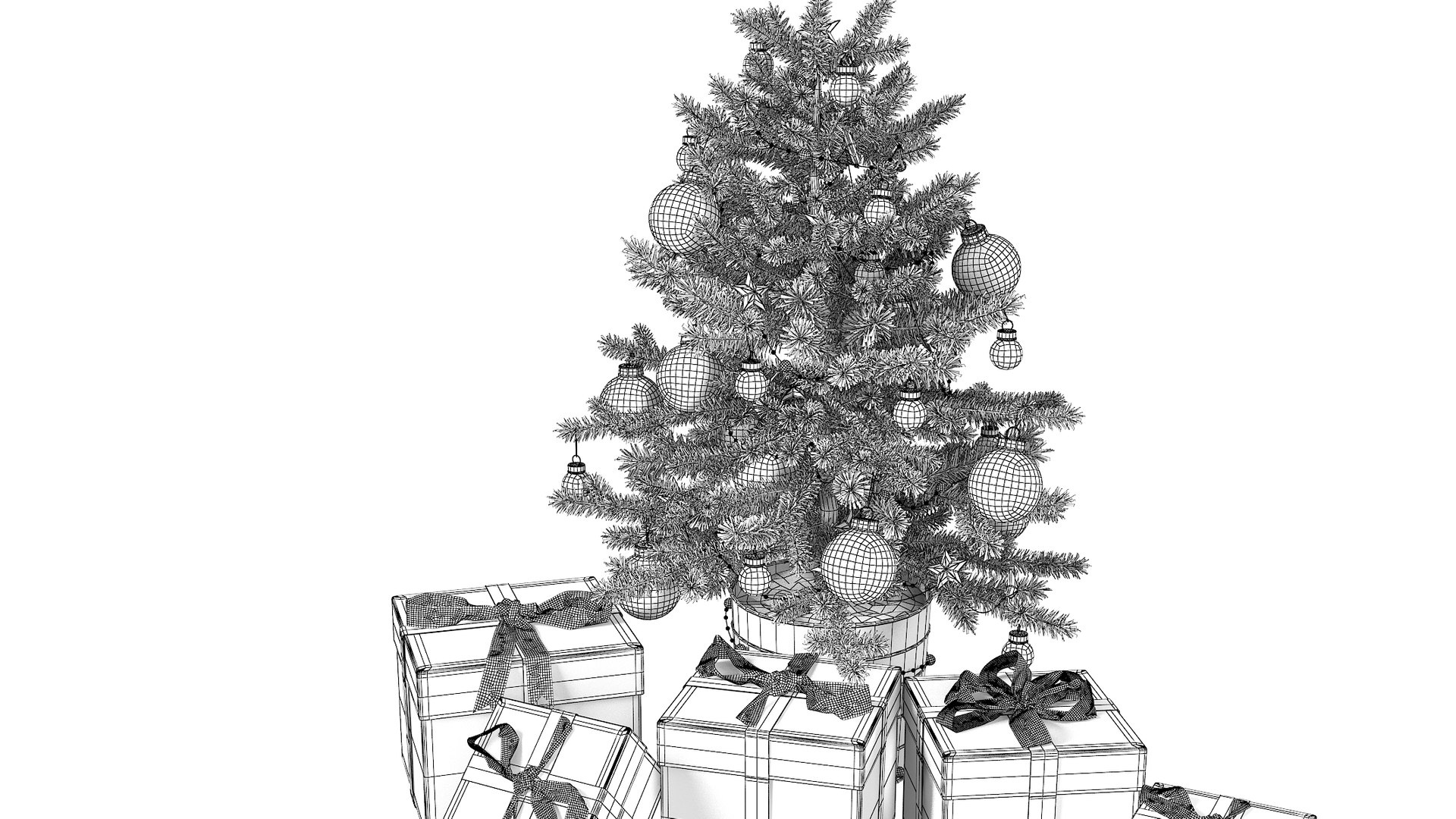 Corona Christmas Tree Set 3D Model - TurboSquid 1830125