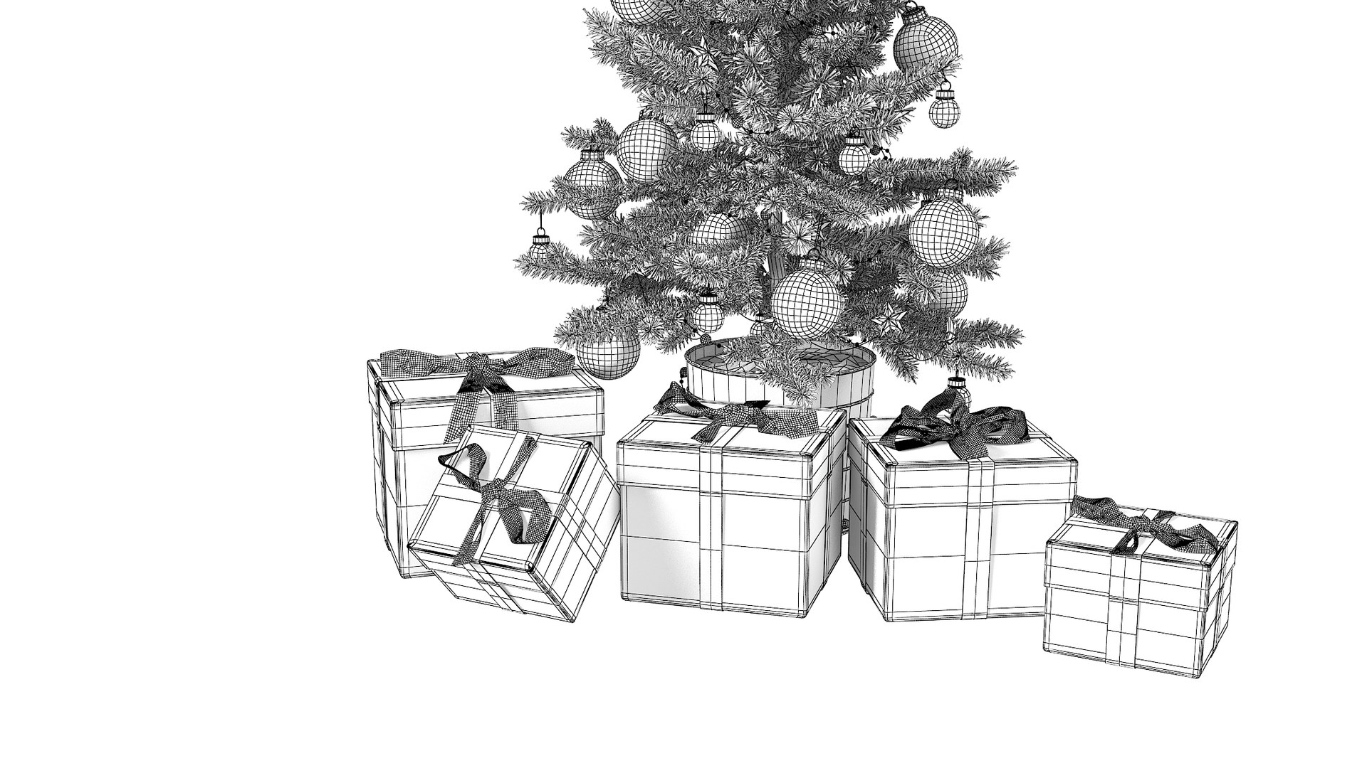 Corona Christmas Tree Set 3D Model - TurboSquid 1830125