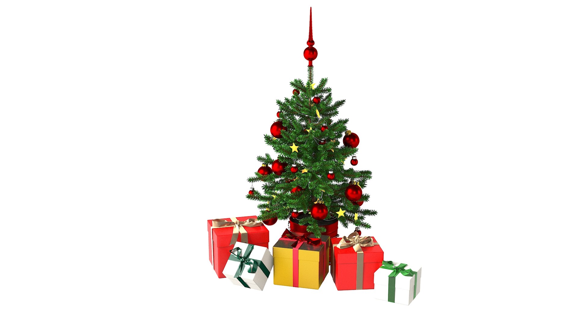Corona Christmas Tree Set 3D Model - TurboSquid 1830125