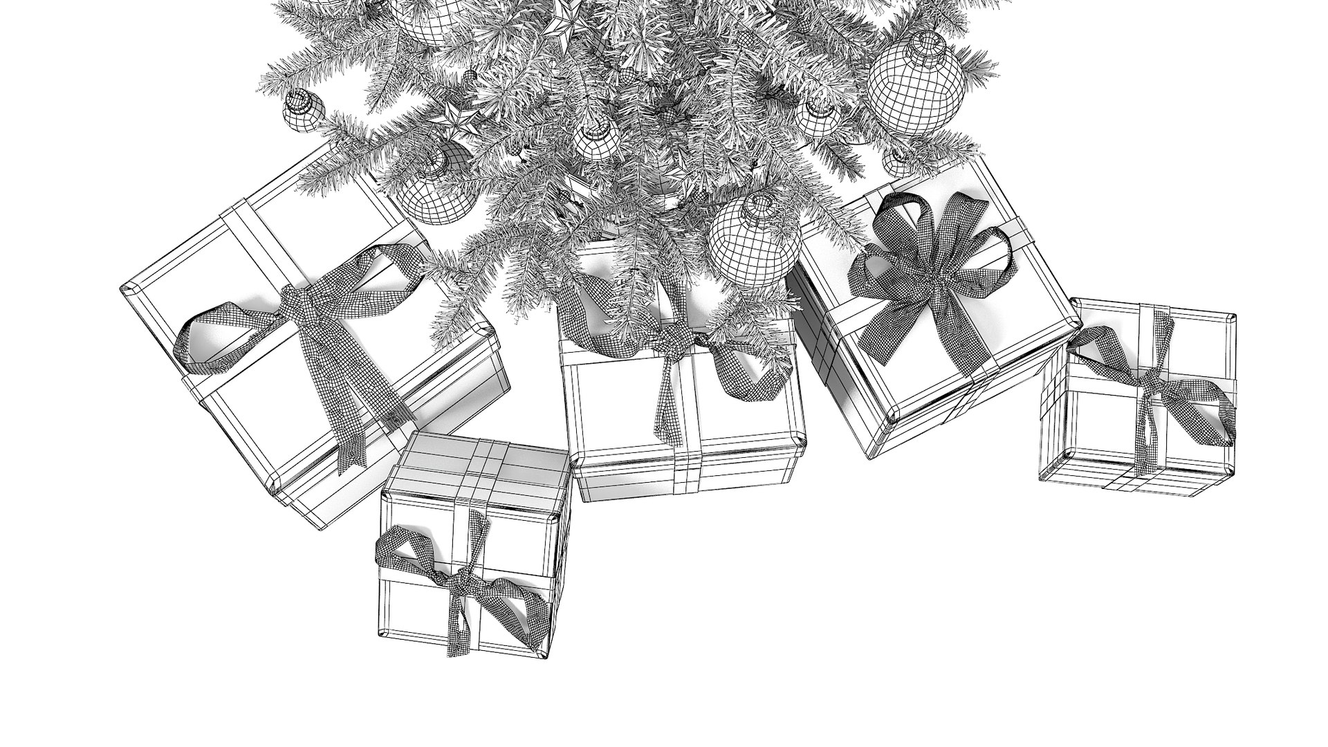 Corona Christmas Tree Set 3D Model - TurboSquid 1830125