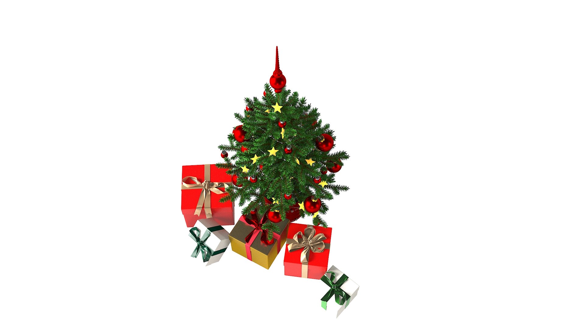 Corona Christmas Tree Set 3D Model - TurboSquid 1830125