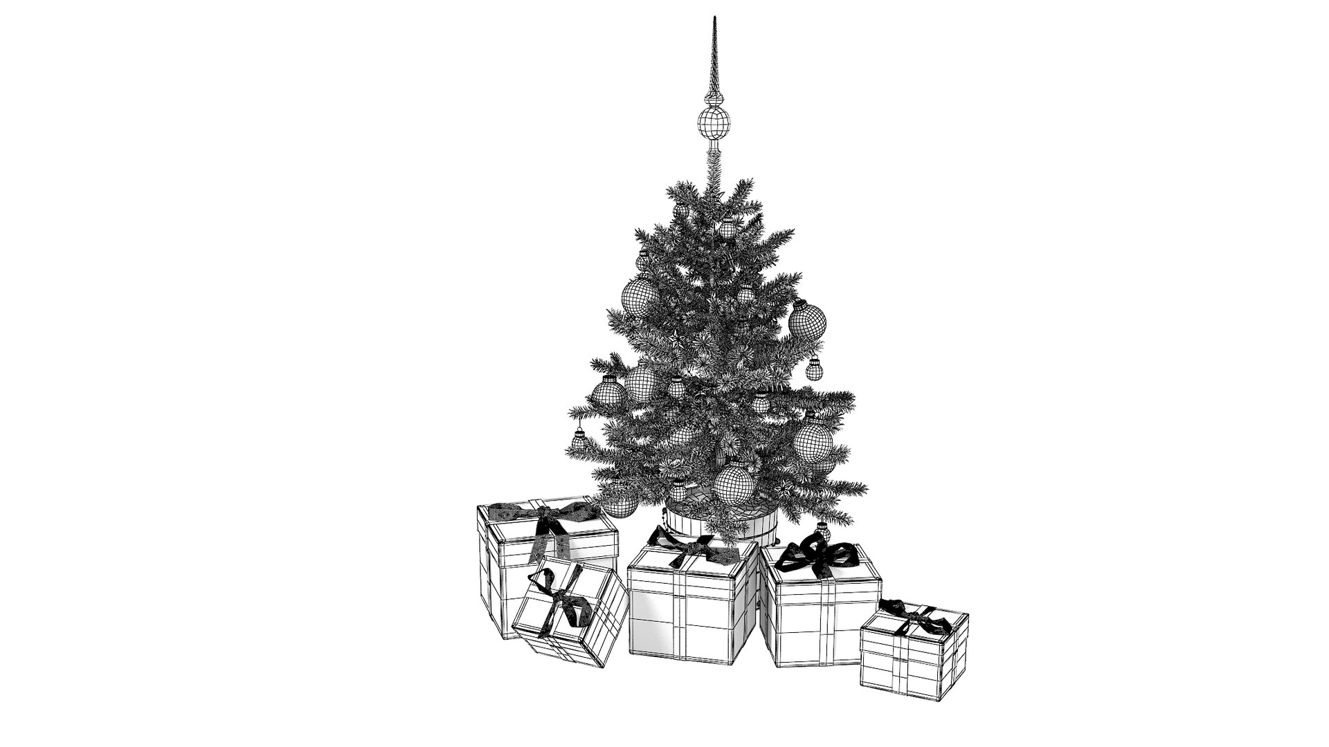 Corona Christmas Tree Set 3D Model - TurboSquid 1830125