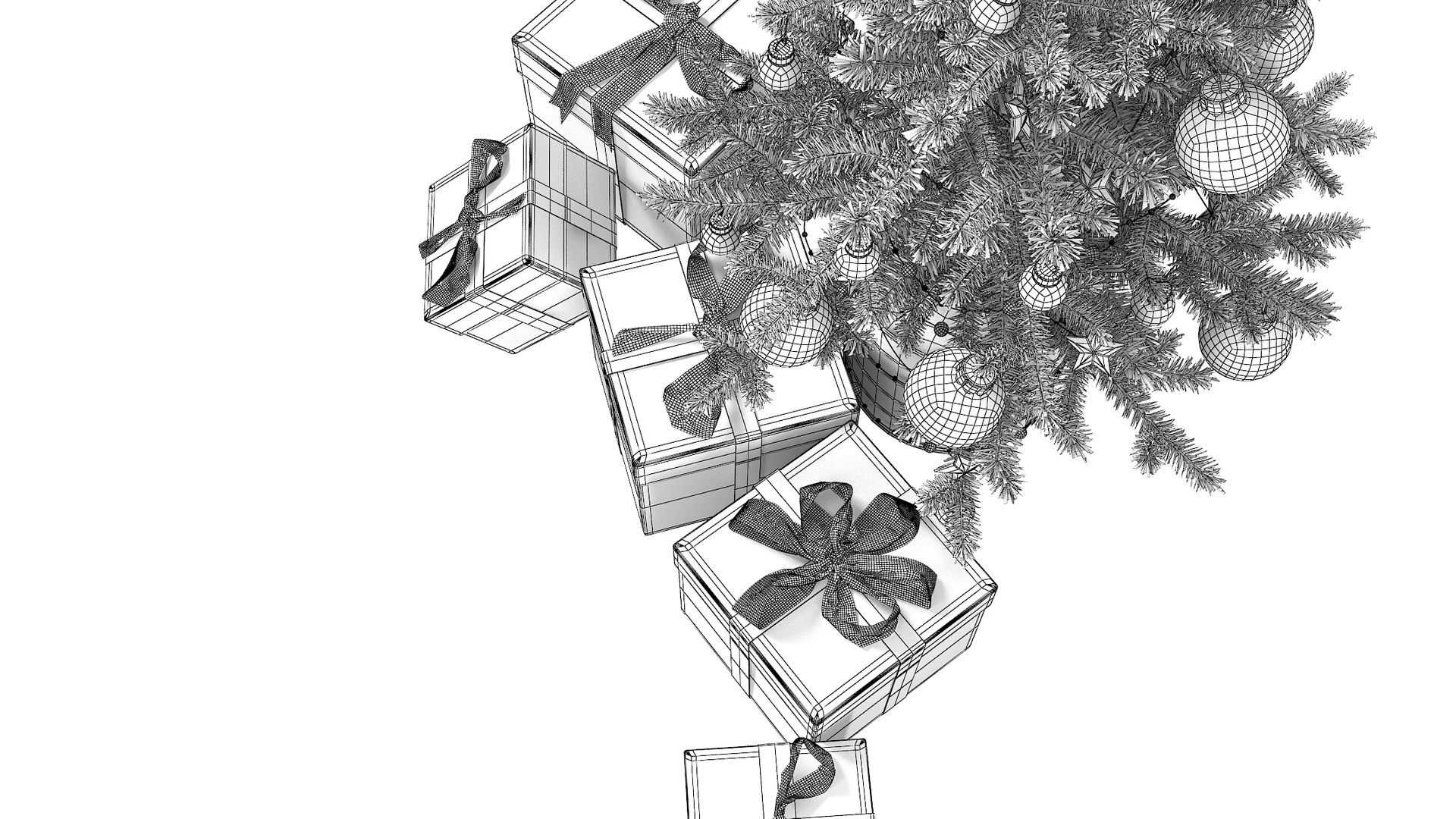 Corona Christmas Tree Set 3D Model - TurboSquid 1830125