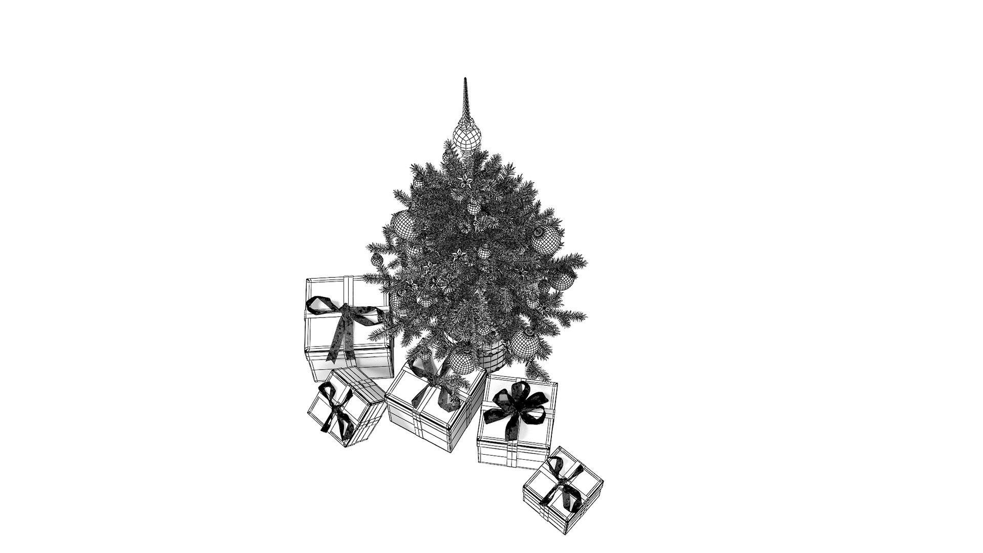 Corona Christmas Tree Set 3D Model - TurboSquid 1830125