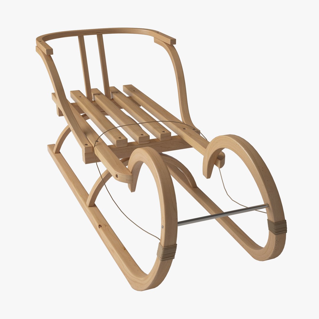 3D wooden sleigh - TurboSquid 1259376