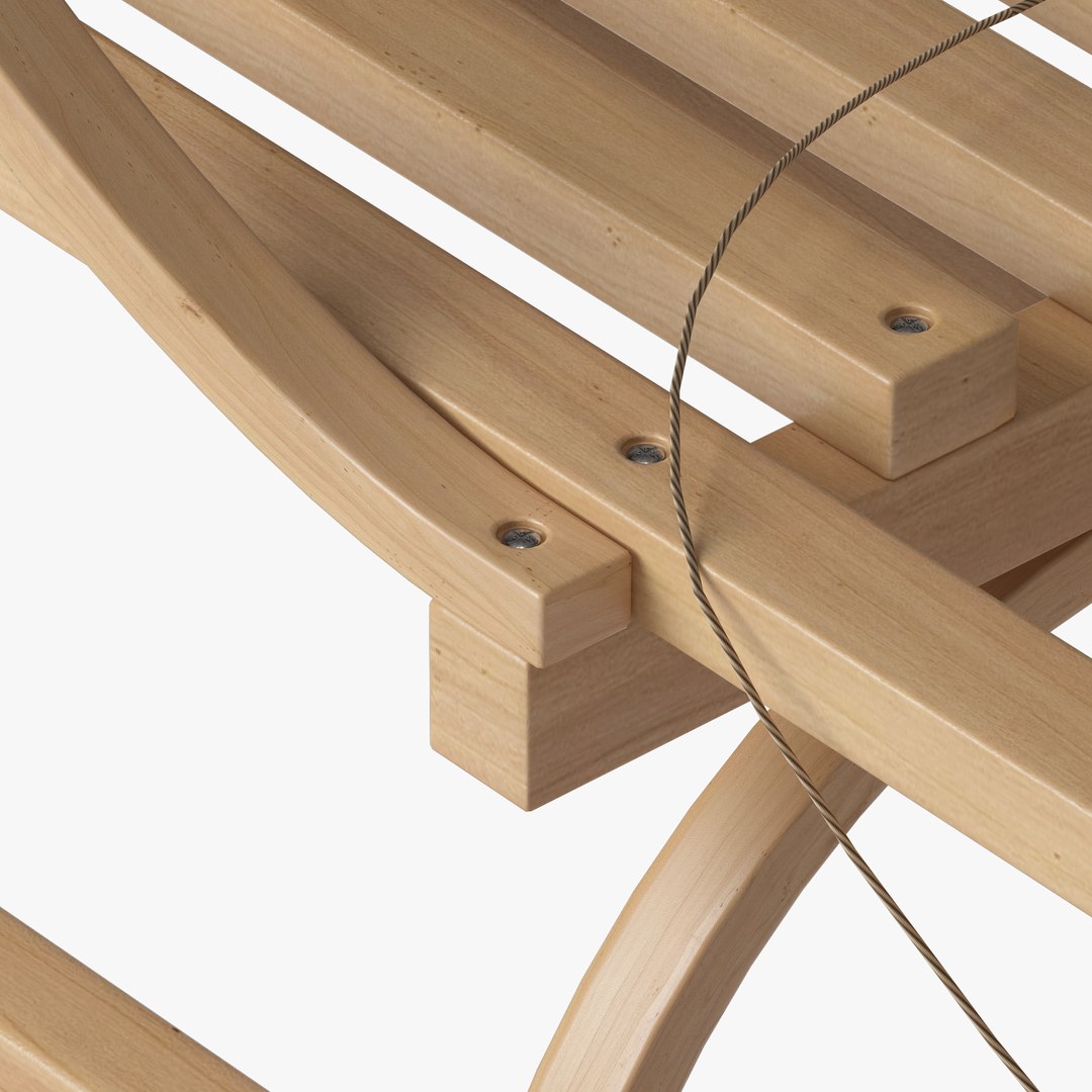 3D wooden sleigh - TurboSquid 1259376