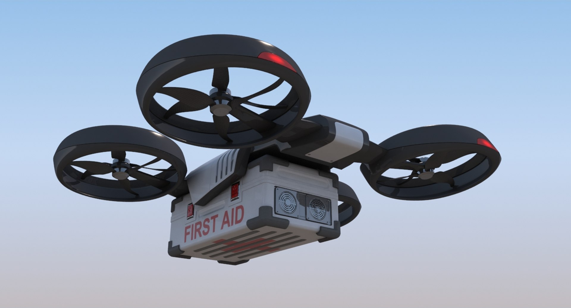 3d Ambulance Quadrocopter Model