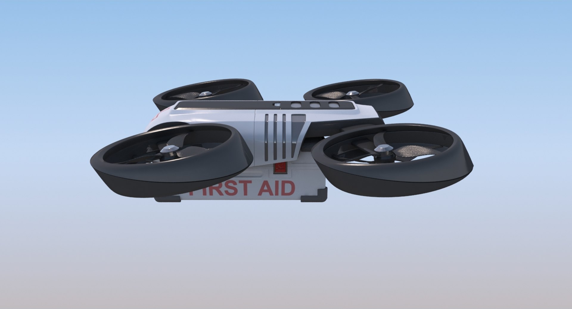 3d Ambulance Quadrocopter Model