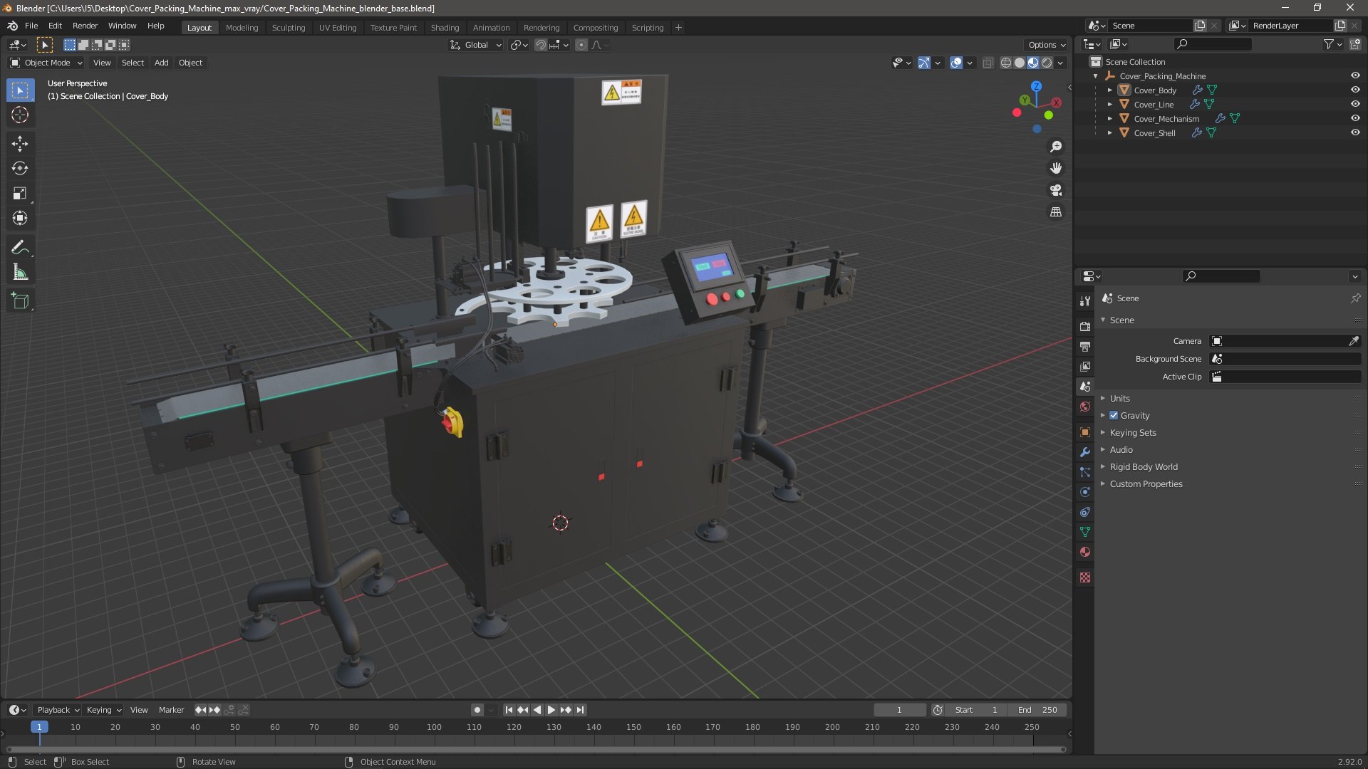 Cover Packing Machine Model - TurboSquid 2258154