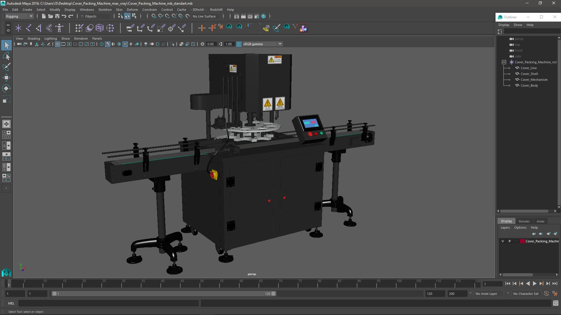 Cover Packing Machine Model - TurboSquid 2258154