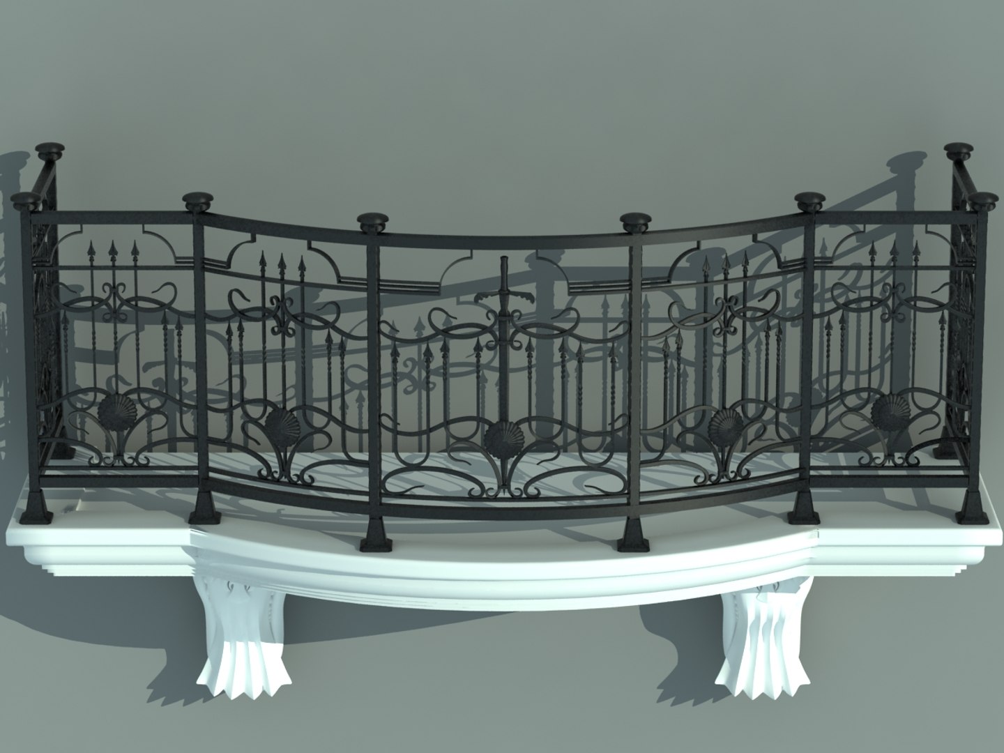 Architectural balcony model - TurboSquid 1374879